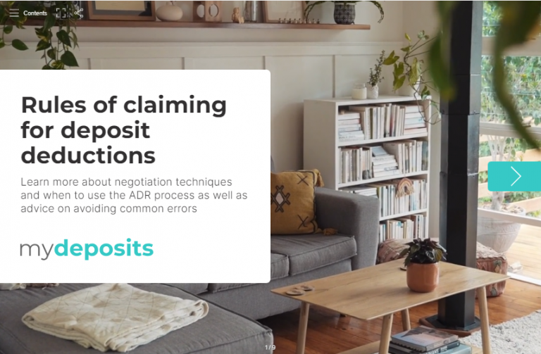 Rules of claiming for deposit deductions | mydeposits